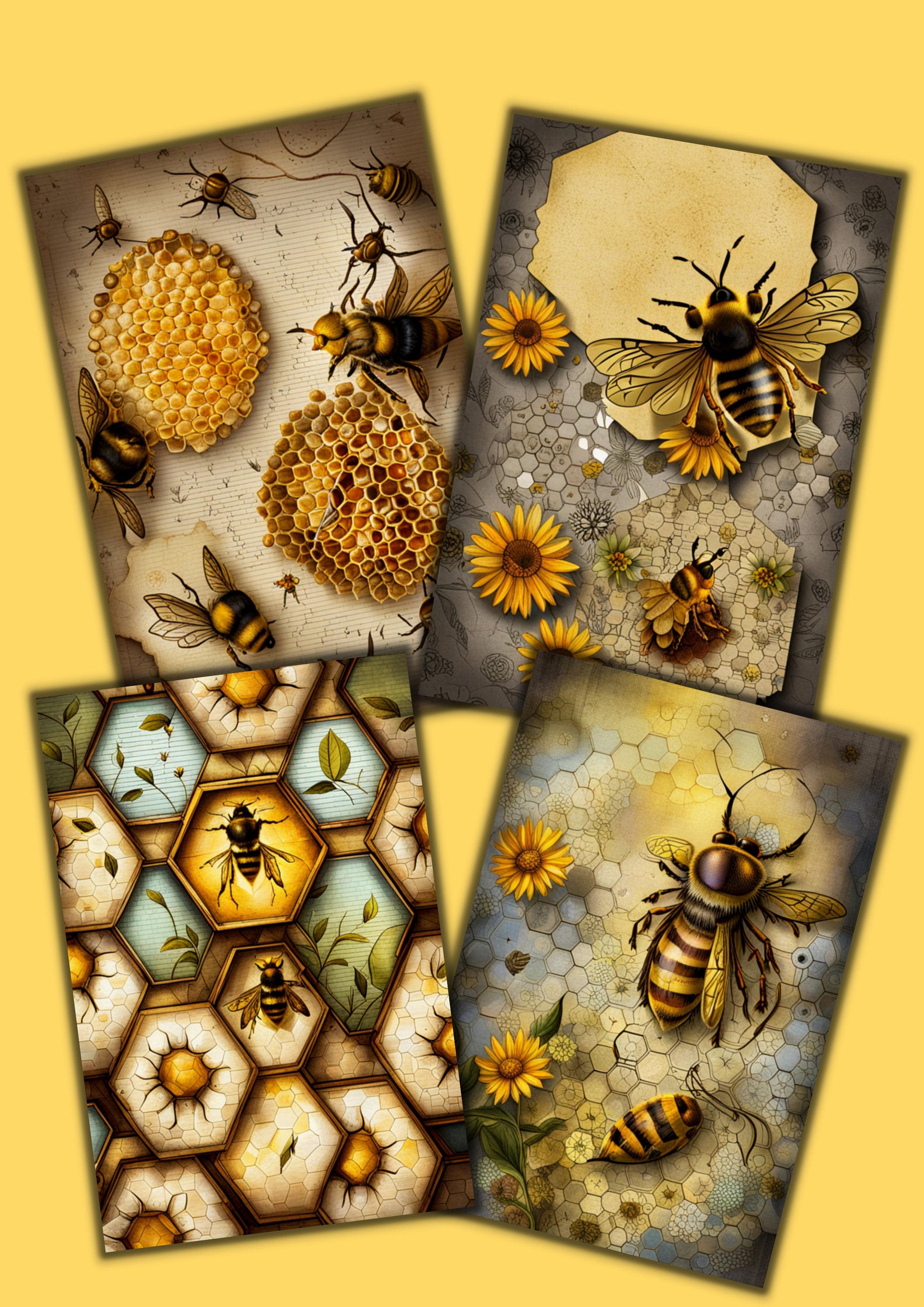 Busy Bee, Junk Journal Kit, Beekeeper, Bees, Vintage, Hive, Junk ...