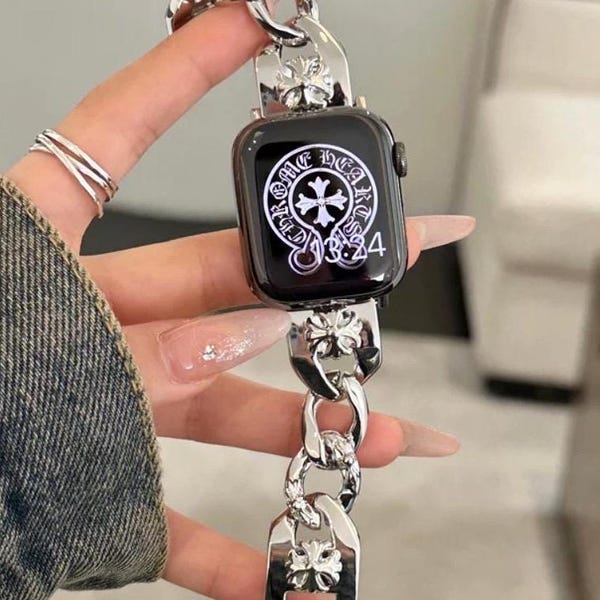 Silver Apple Watch Chain - Etsy