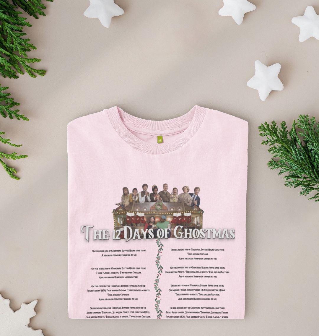 BBC Ghosts Inspired 12 Days of Ghostmas Tee - Light Colours - Etsy