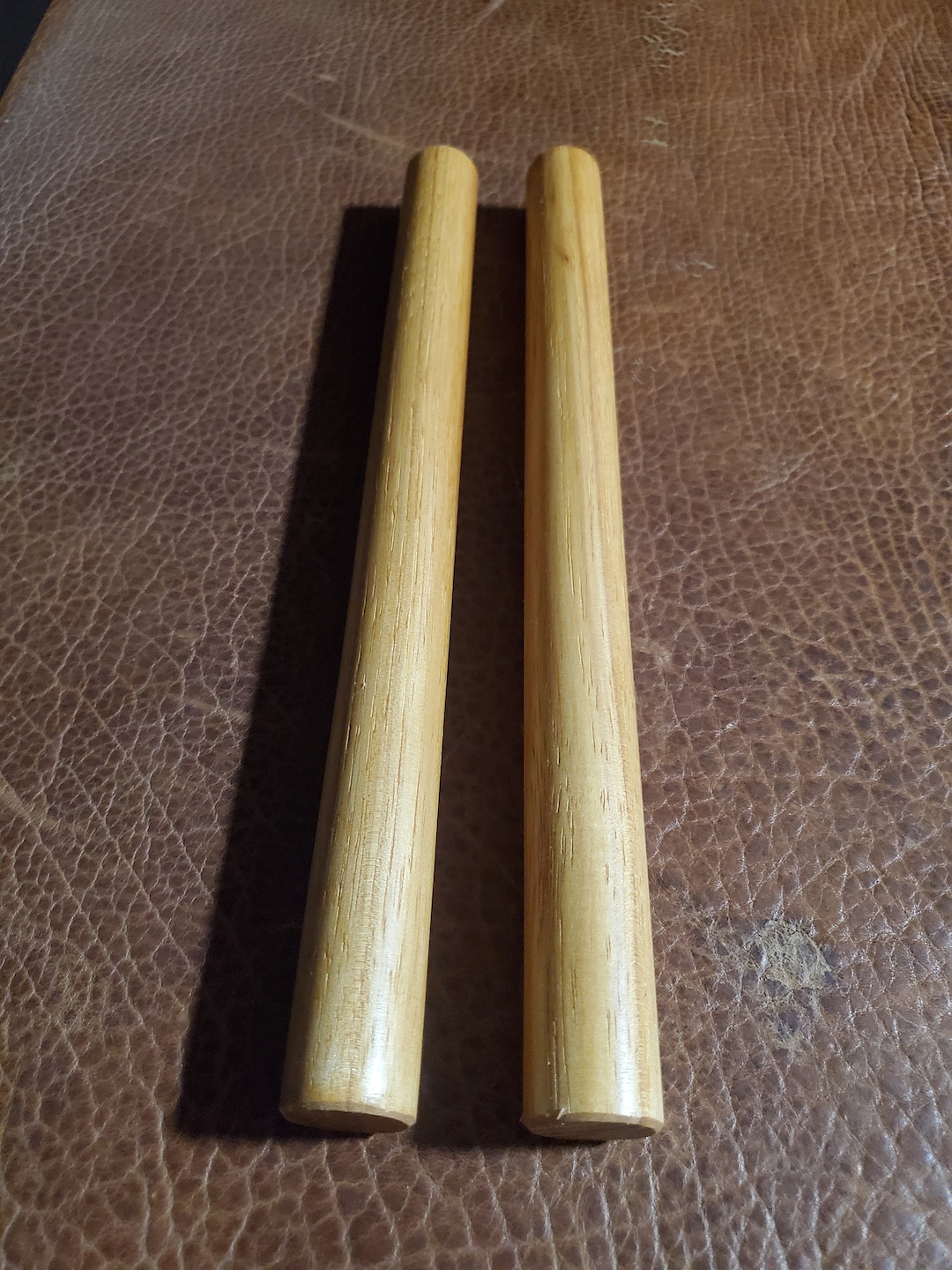 Hickory Hardwood Dowel Rods Lot of 2 Pieces 1-1/8 Diameter 12 In ...