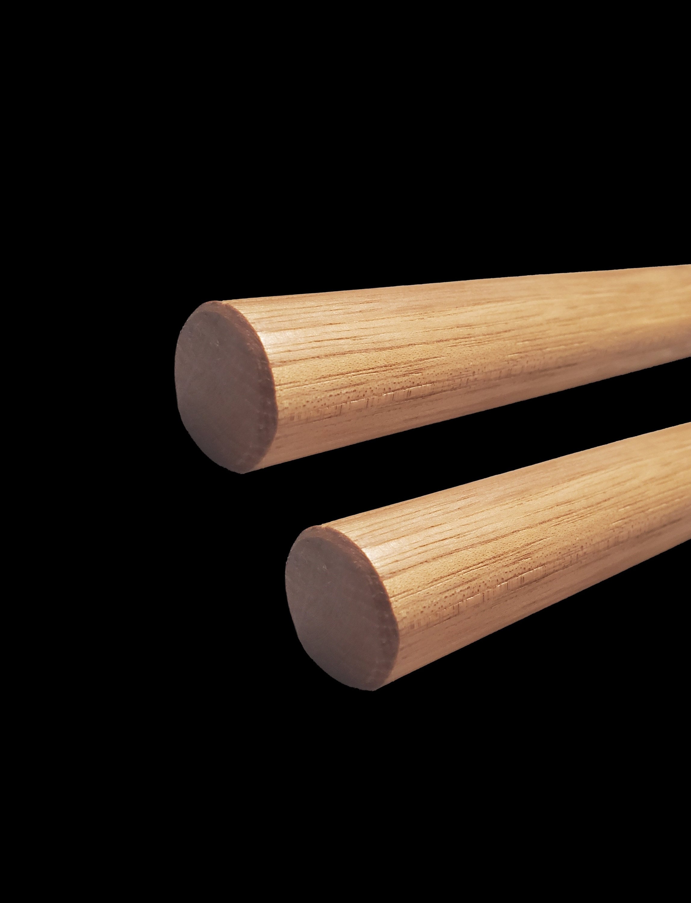 Hickory Hardwood Dowel Rods Lot of 2 Pieces 1-1/8 Diameter 12 In ...