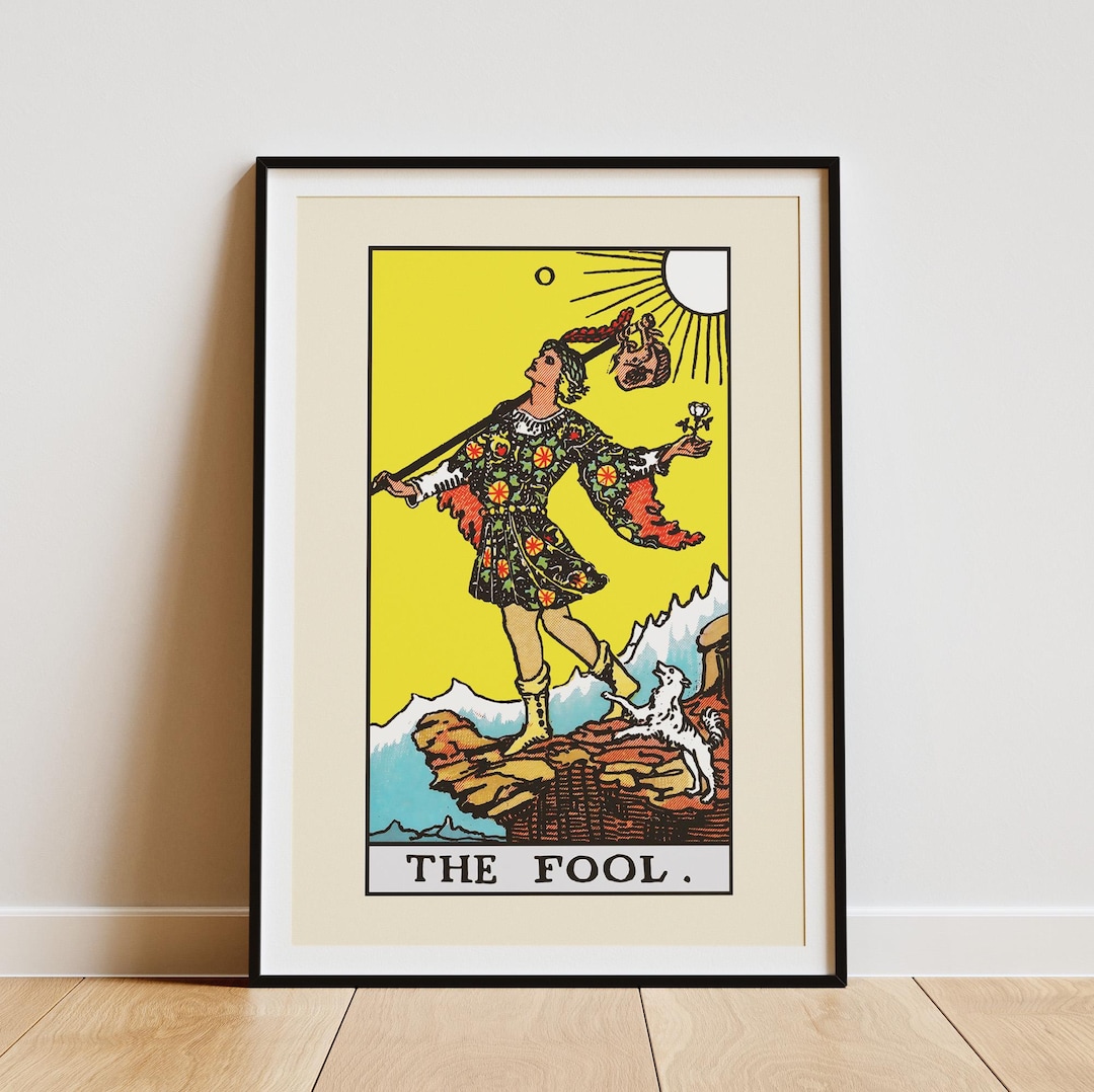 The Fool Tarot Poster – Minimalist Tarot Card Wall Art, Classic Matte ...