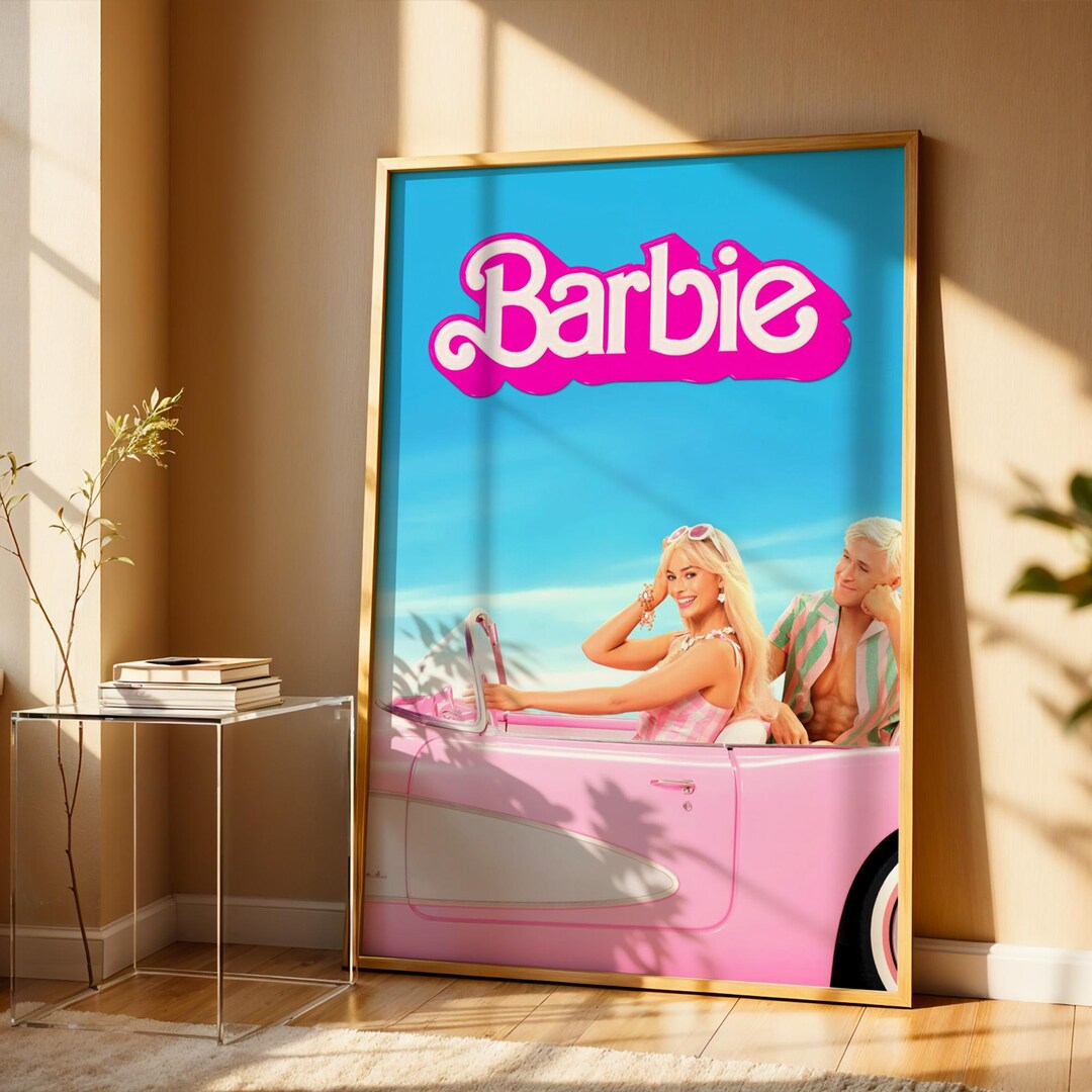Barbie, 2023, Movie Poster – Vintage Style Film Print, Minimalist Movie ...