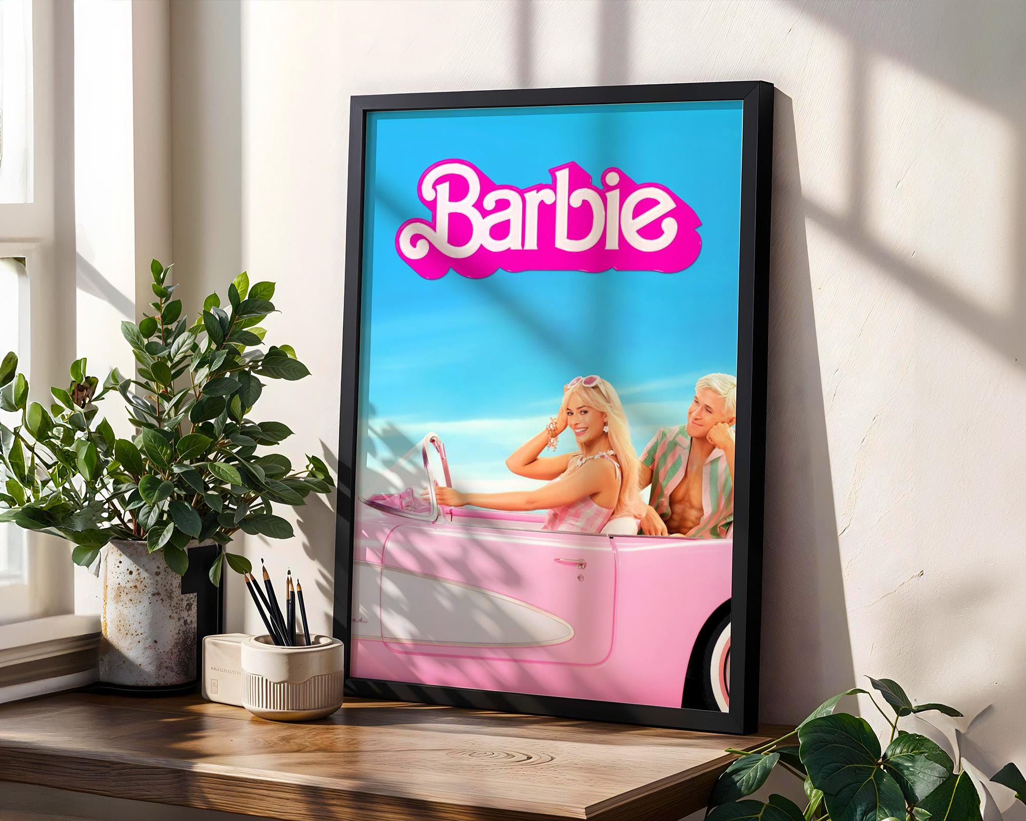 Barbie, 2023, Movie Poster – Vintage Style Film Print, Minimalist Movie ...