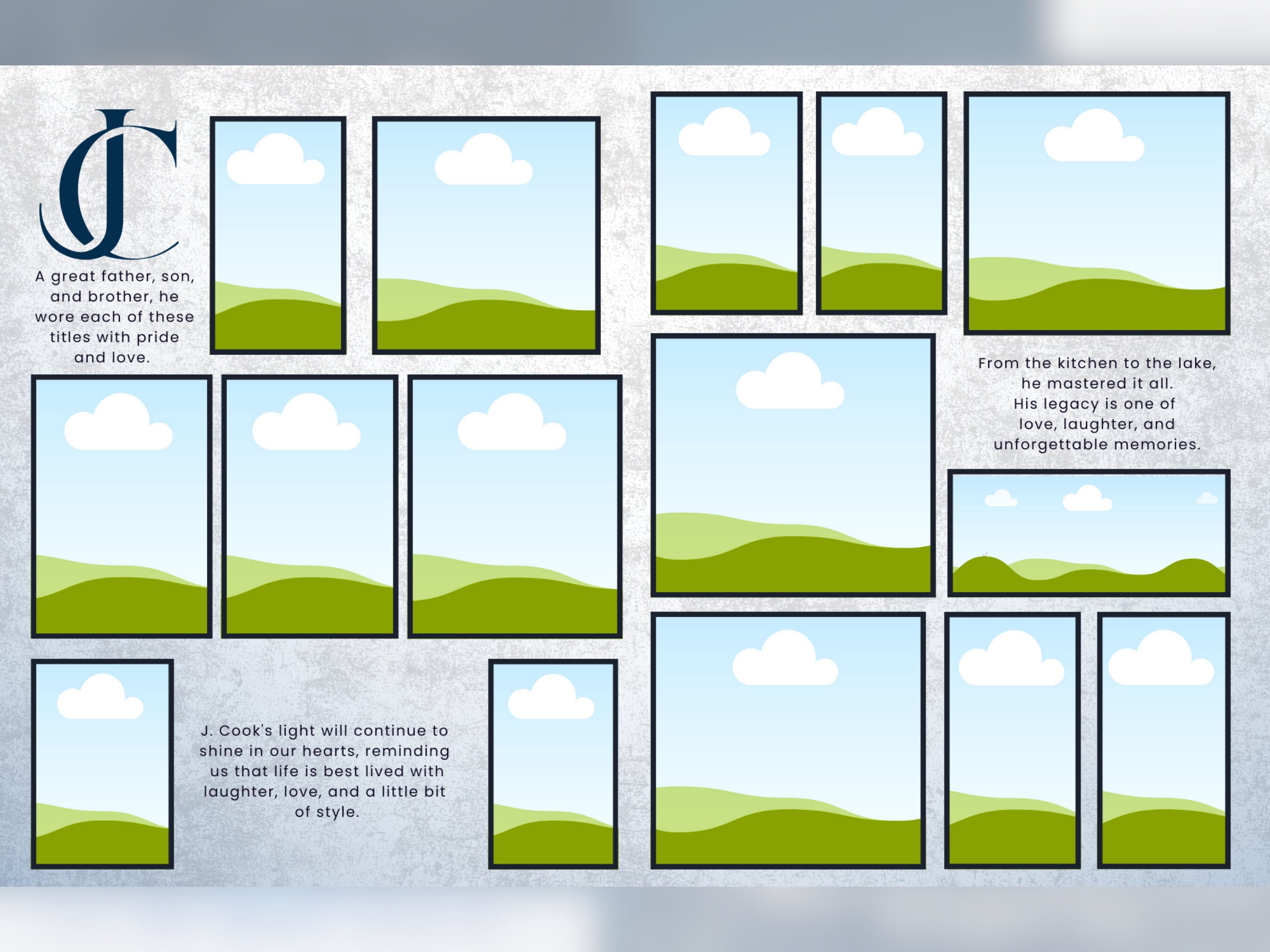 Editable Photo Memorial Keepsake Book Magazine Style Funeral Program ...