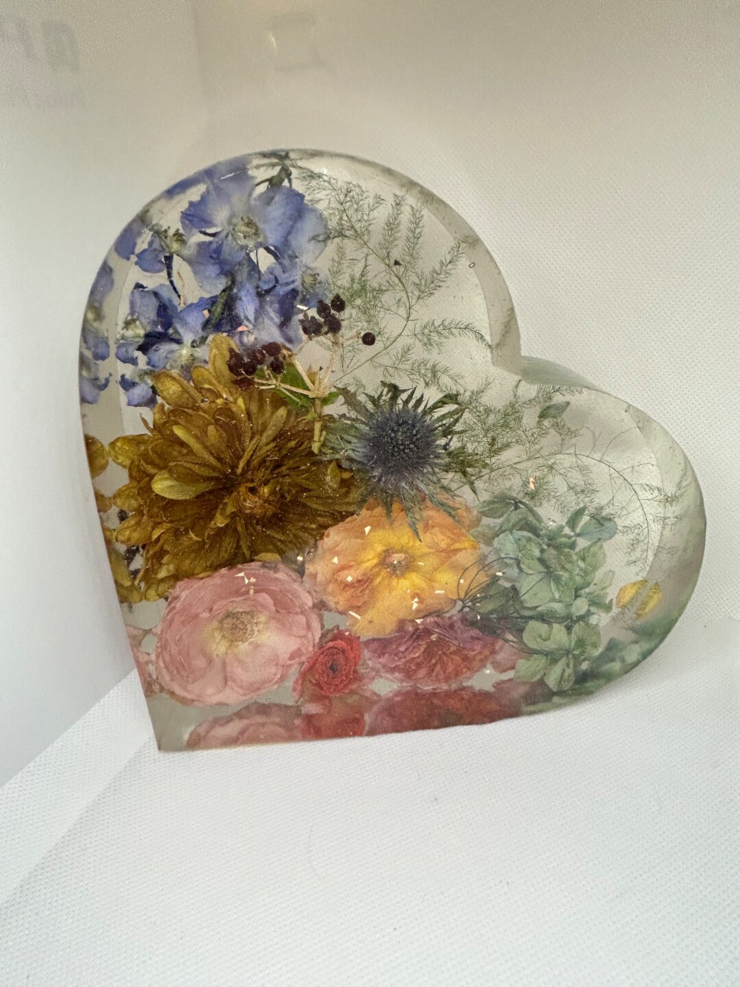 20cm Large Memorial Resin Heart Keepsake - Etsy
