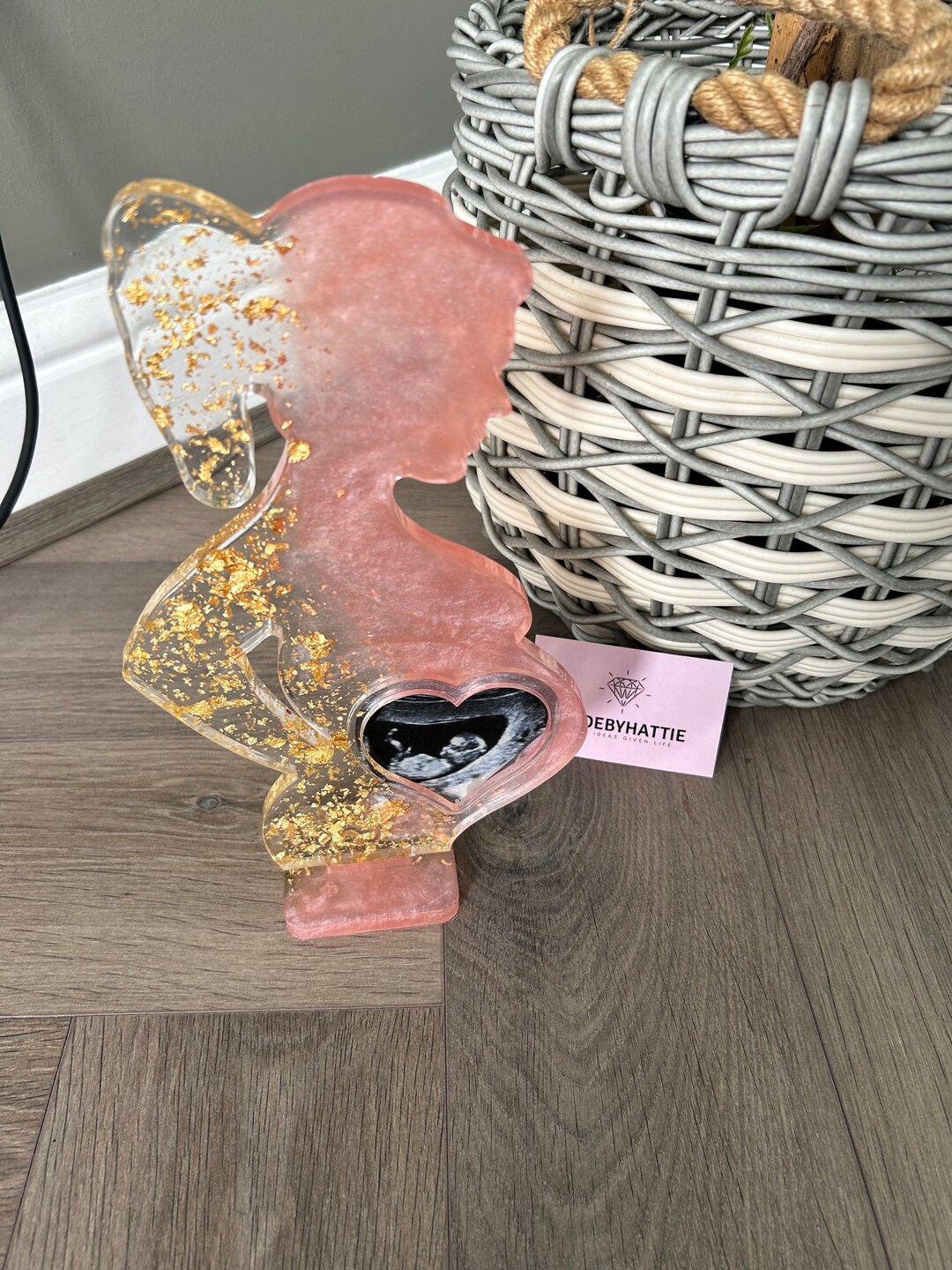 Resin Pregnant Frame in Stand With Heart Centre - Etsy