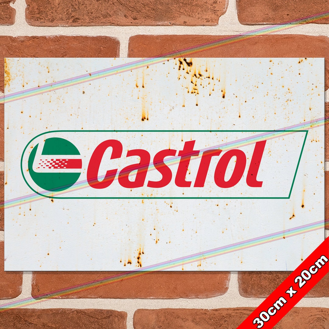 Rustic-effect CASTROL LOGO Metal Sign 30cm X 20cm - Etsy