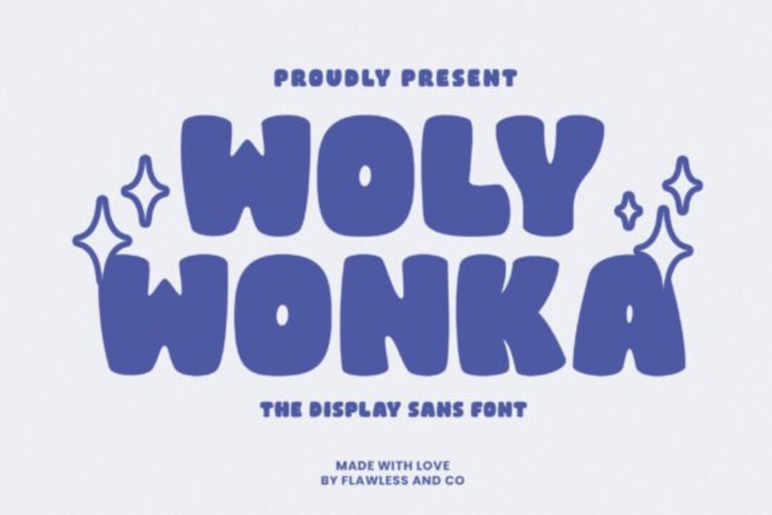 Woly Wonka Font Handwritten Font Script Font Casual Font - Etsy