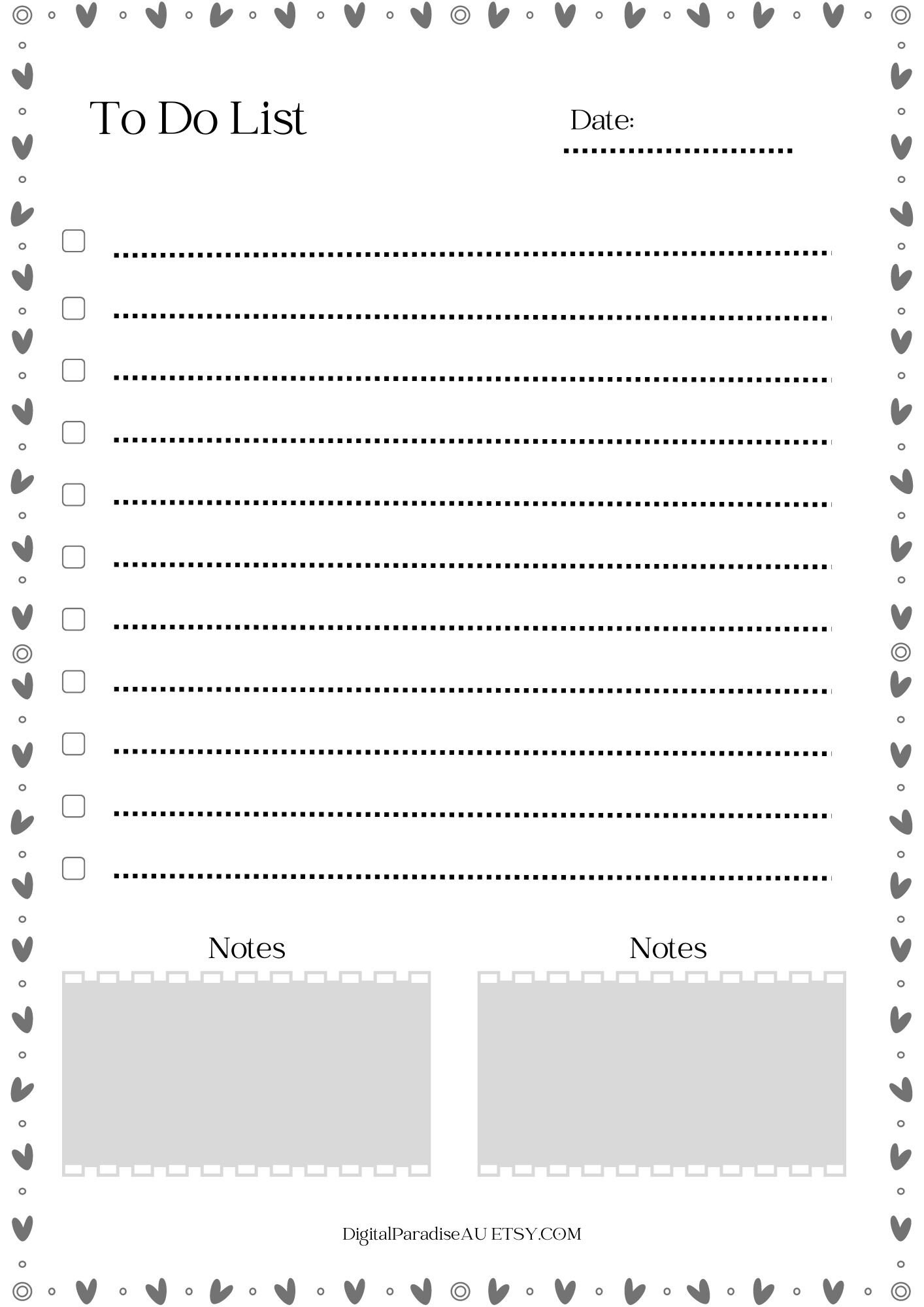 Minimal to Do List Printable Simple Tasks List Template - Etsy