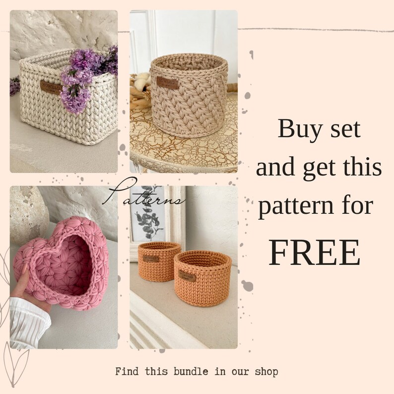 Crochet Basket Pattern PDF Crochet Pattern Basket Storage - Etsy