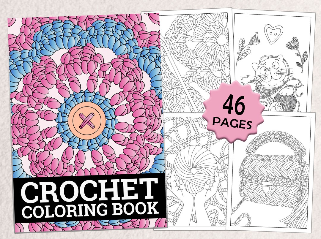 Crochet Coloring Book Crochet Book PDF Book for Crochet Lover Gift ...