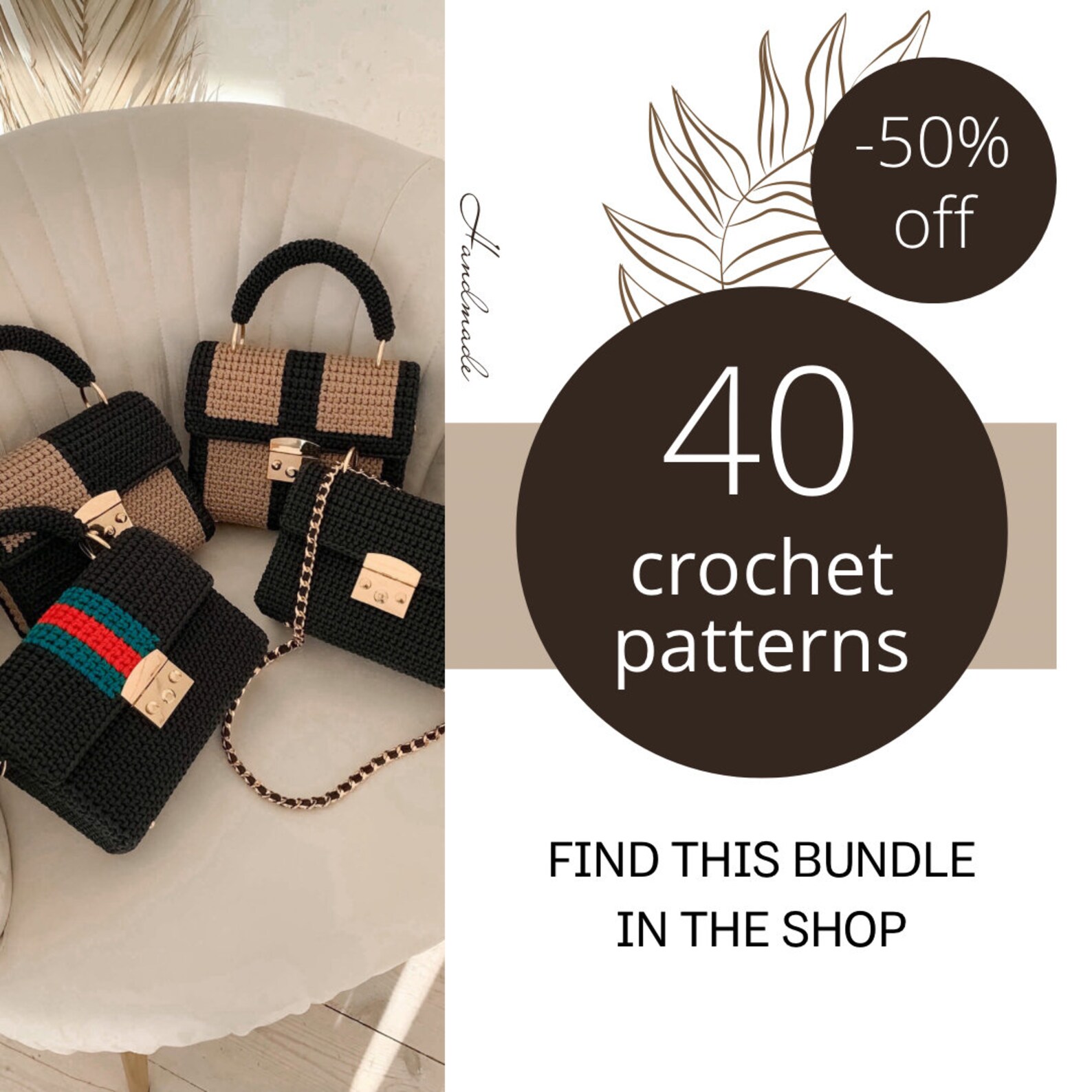 Crochet Pattern Bag Crochet Yarn Crochet Bag Pattern T Shirt Yarn Purse ...