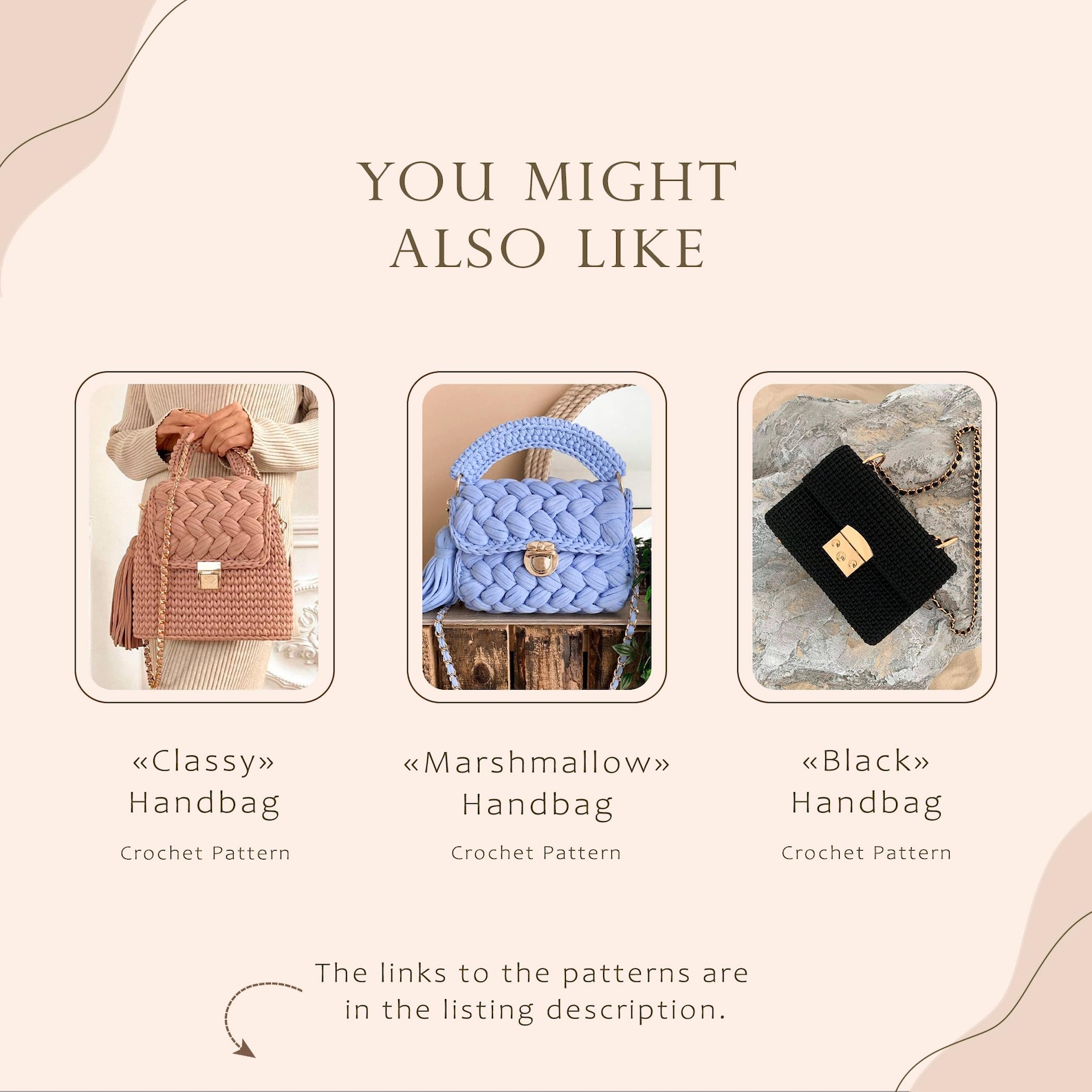 Crochet Flap Bag Pattern DIY Luxury Purse Tutorial Crocheted Handbag ...