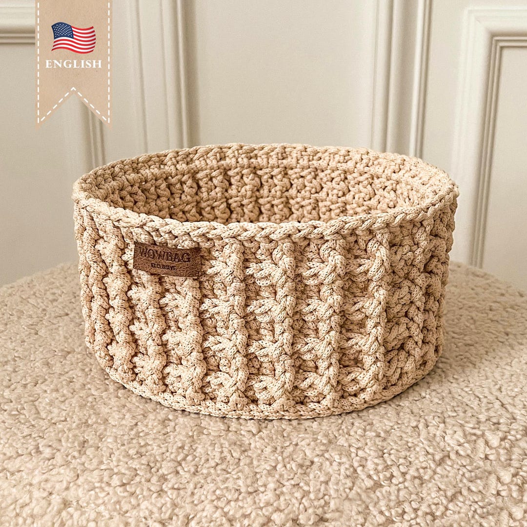 Crochet Pattern Basket Pattern Crochet Basket for Storage Handmade ...
