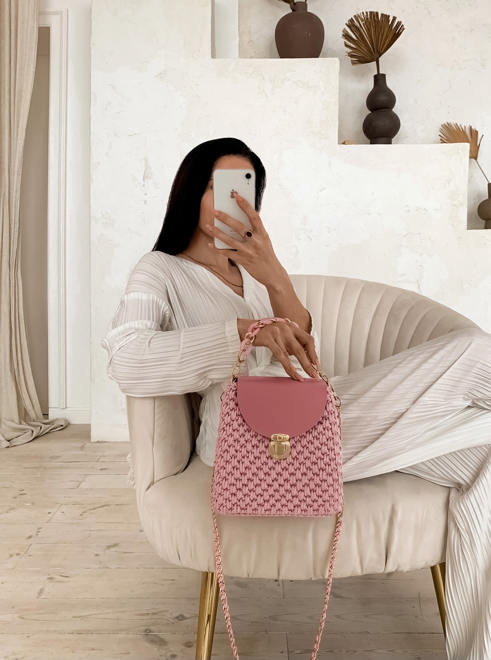 Crochet Flap Bag Pattern DIY Luxury Purse Tutorial Crocheted Handbag ...