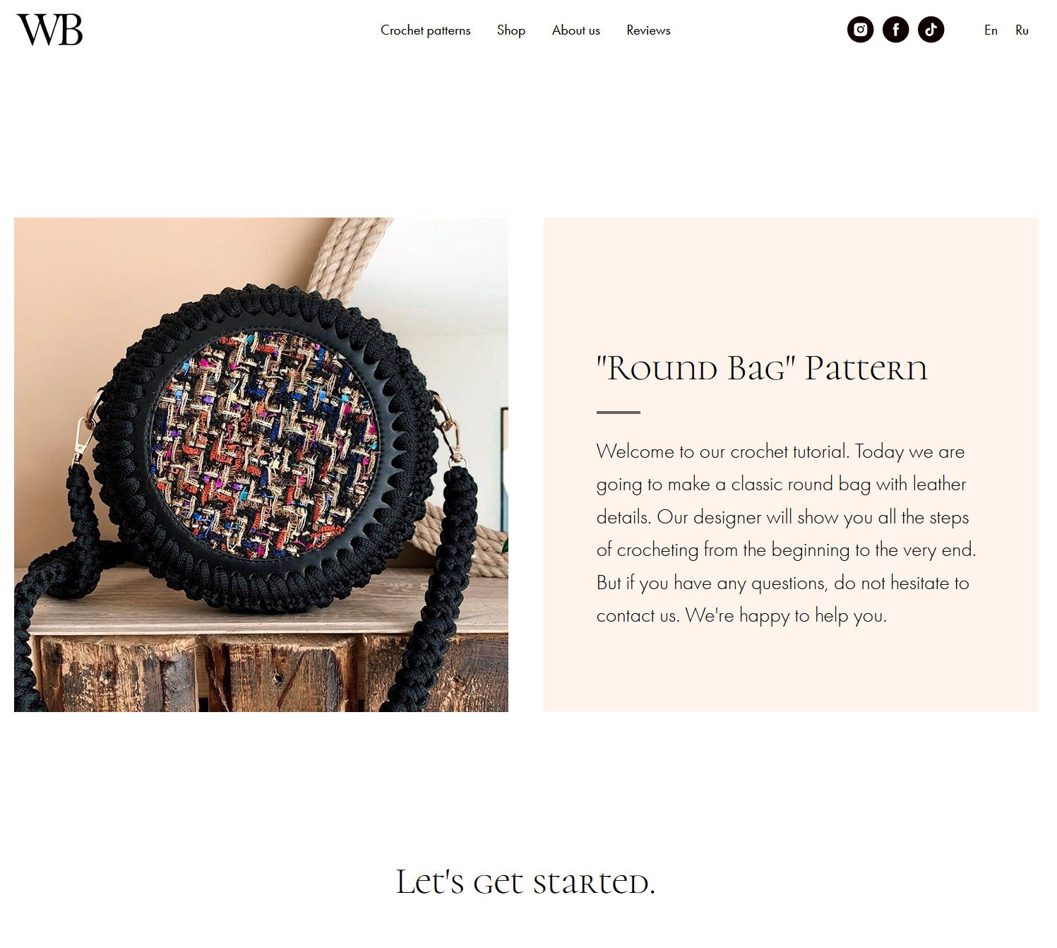 Crochet Pattern Bag Crochet Round Bag Pattern Handmade Bag Crochet ...