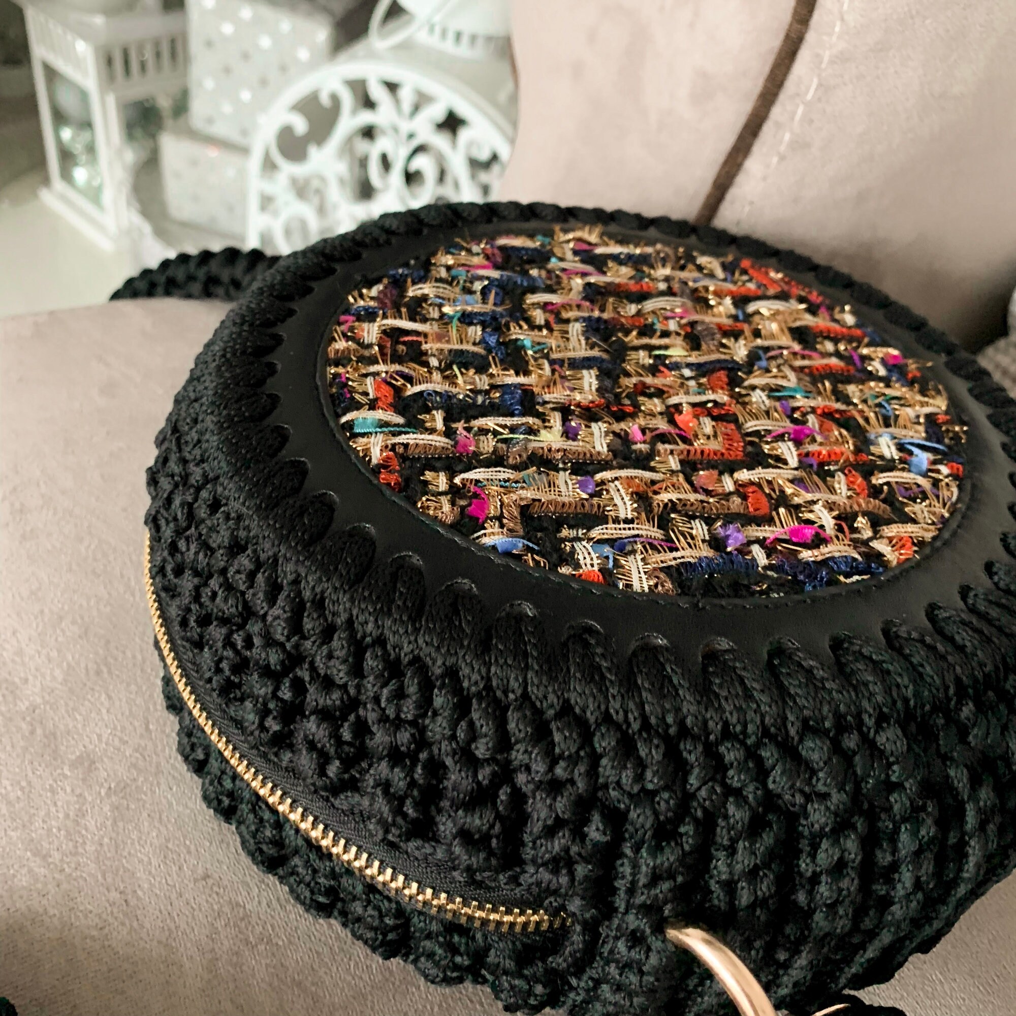 Crochet Pattern Bag Crochet Round Bag Pattern Handmade Bag Crochet Ideas Crochet Stitch Bag ...