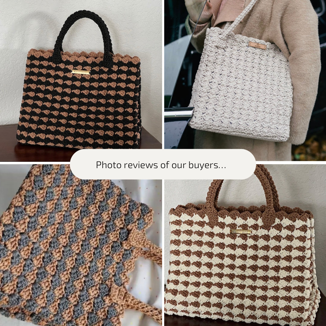 Set Crochet Pattern Crochet Bag Pattern Begınner Tutorıal Crochet ...