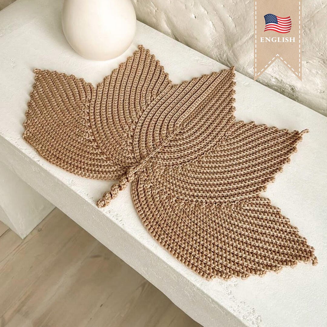 Crochet Maple Leaf Placemat Pattern: Idea for Home Decor (PDF Pattern ...
