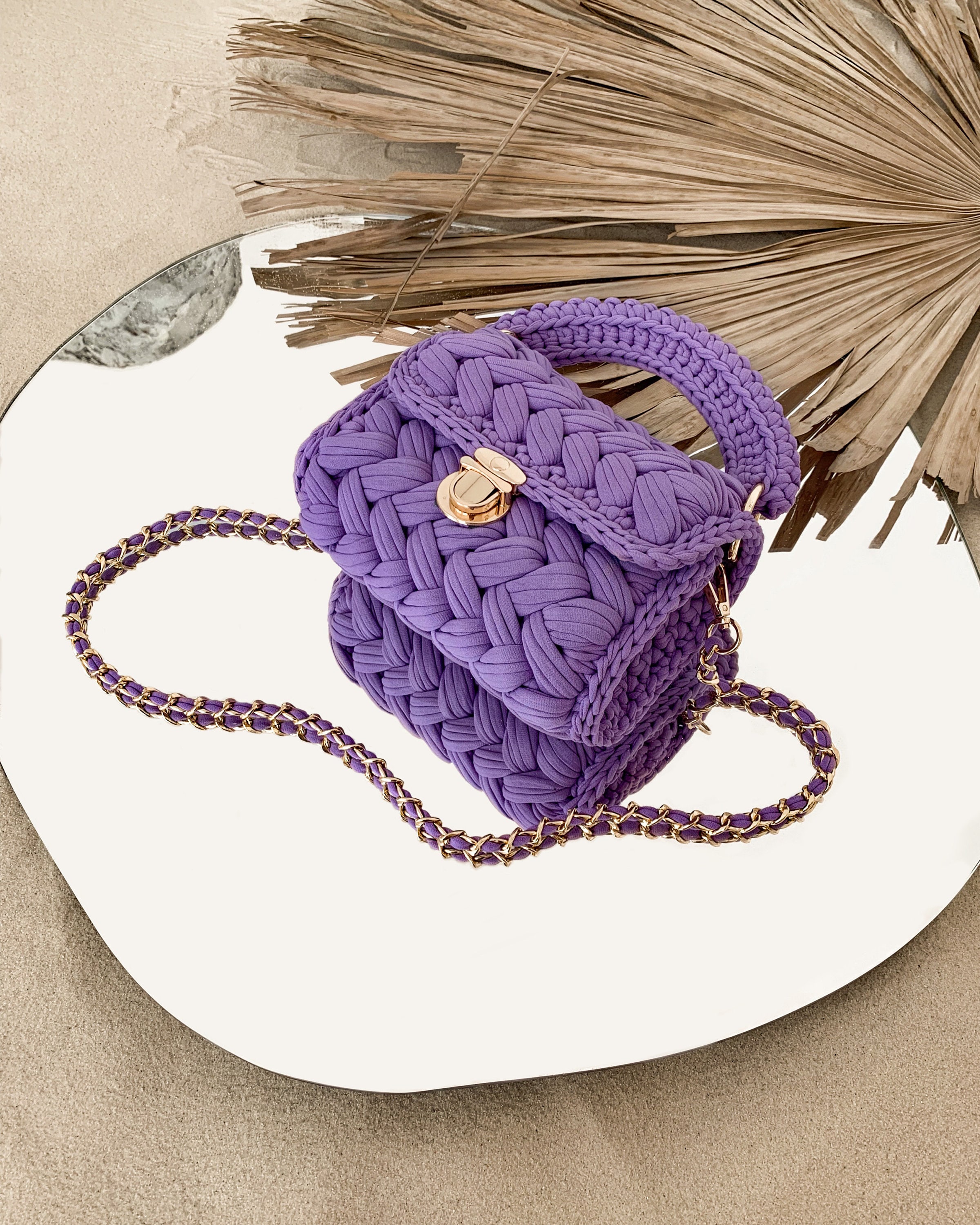 Crochet Bag Pattern T-shirt Yarn Purse Pattern Tutorial Marshmallow Bag ...