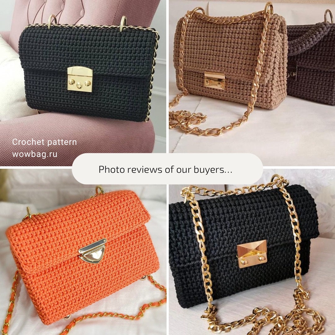 Crochet Pattern Set Crochet Bag Pattern Beginner Video Tutorial Crochet ...