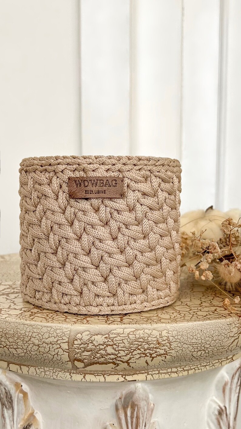 PDF Crochet Basket Pattern Crochet Pattern Basket Storage Crochet Rope Basket Crochet Homedecor ...