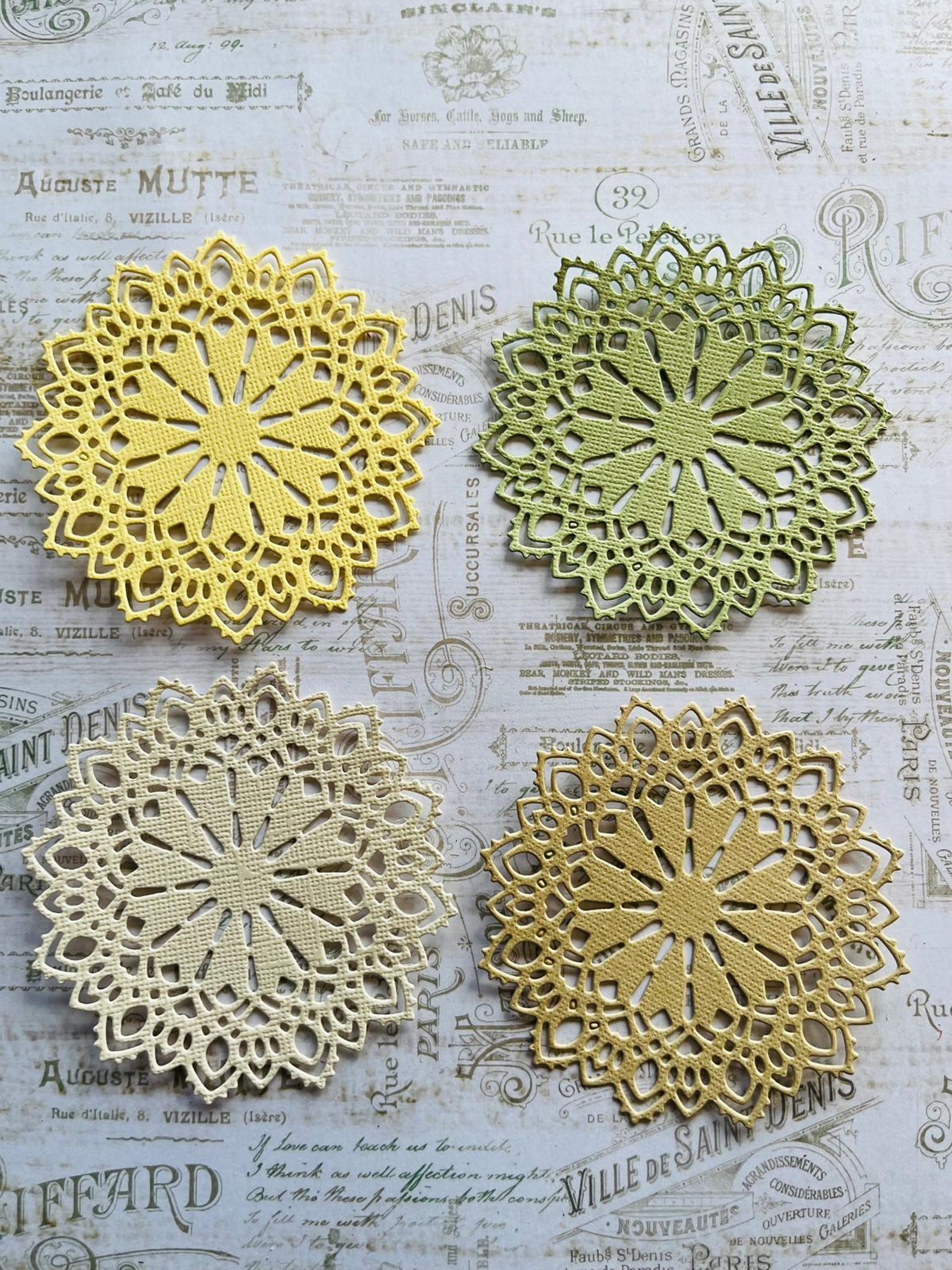 Mandala Doilies Paper Die Cuts V3 210gsm Cardstock - Etsy