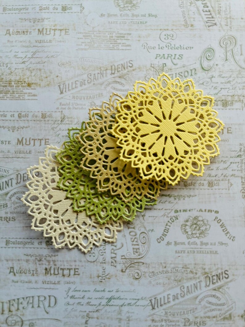 Mandala Doilies Paper Die Cuts V3 210gsm Cardstock - Etsy