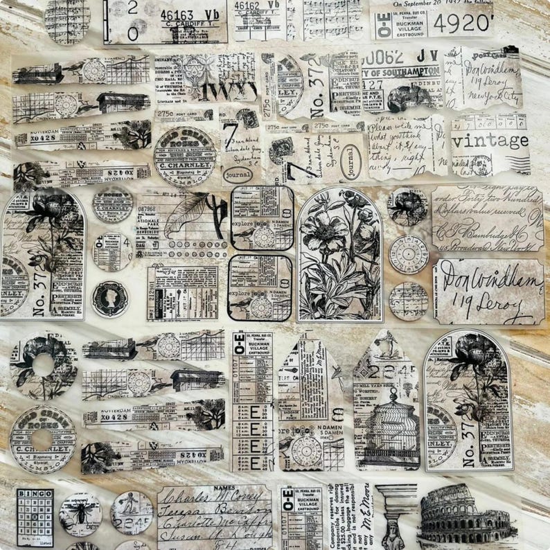 Vintage Impressions | Matte PET Tape - Etsy