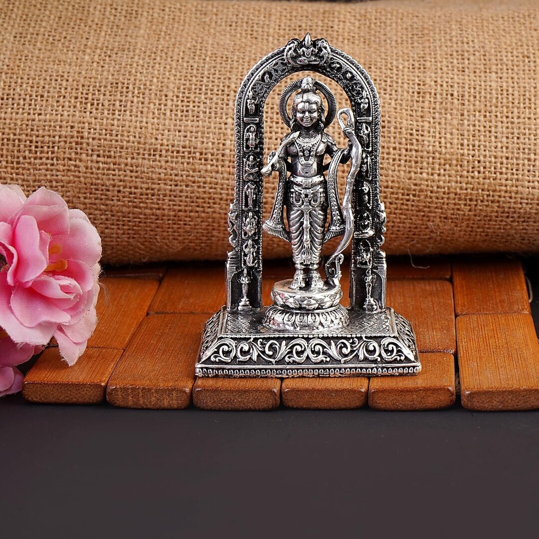 925 Sterling Silver Statue of Hindu God Rama, Shree Ram Lalla Murti ...