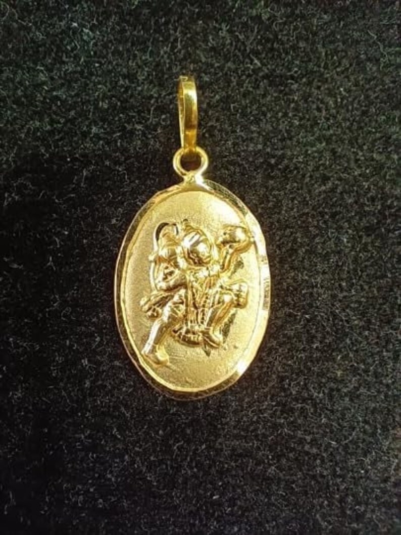22 K 916 Solid Gold Hanuman Ji Pendant Exquisite Handmade Jewelry for ...