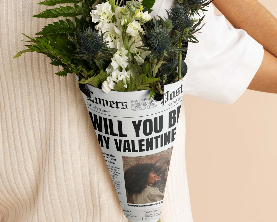 Valentine's Day Newspaper Template for Galentine's Gift, Editable ...