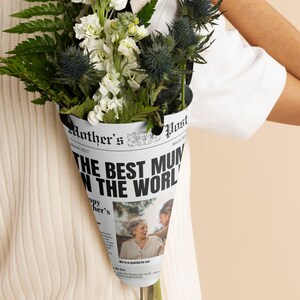 Mothers Day Newspaper Greeting Card, Template Editable in Canva, DIY ...