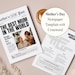 Mothers Day Newspaper Greeting Card, Template Editable in Canva, DIY ...