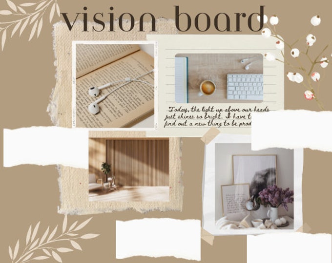 Printable Vision Board Quotes & Affirmations,vision Board Template ...