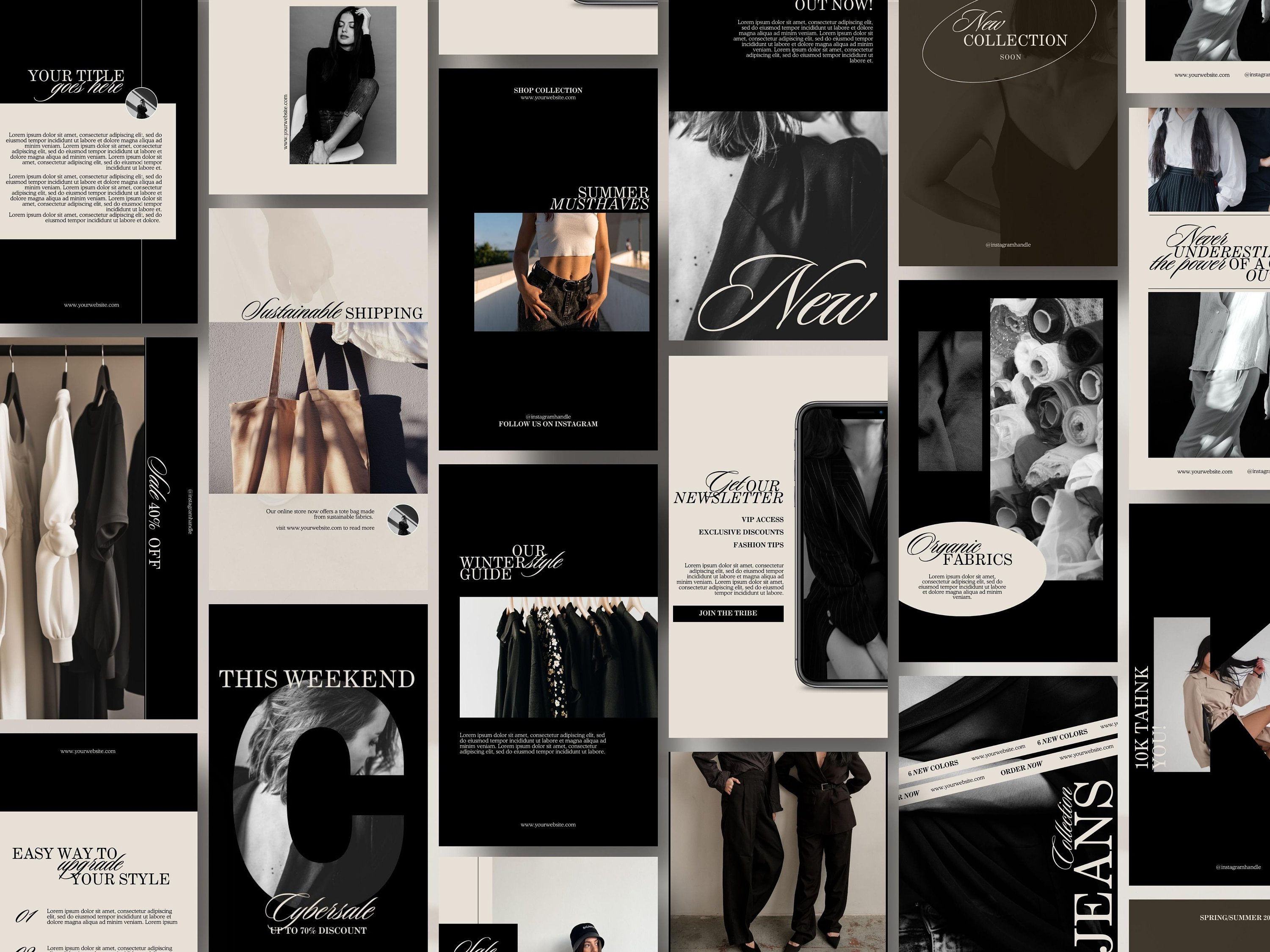 Fashion Instagram Templates | Aesthetic Instagram Templates Canva ...