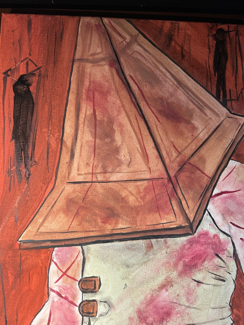 Silent Hill Pyramid Head Canvas Painting - Etsy