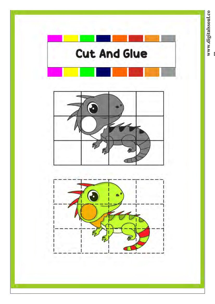 Cut and Glue Activity Book PDF File for Kids Summer Cut & Glue - Etsy