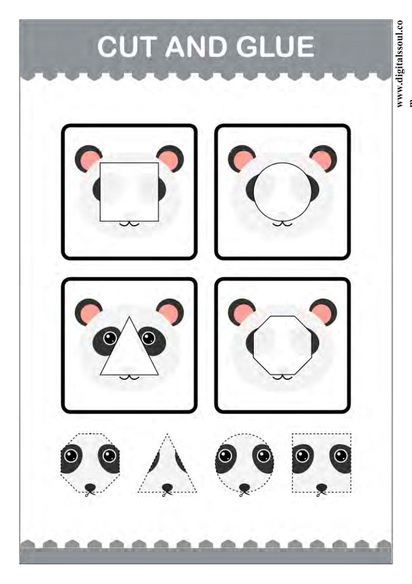 Cut and Glue Activity Book PDF File for Kids Summer Cut & Glue - Etsy