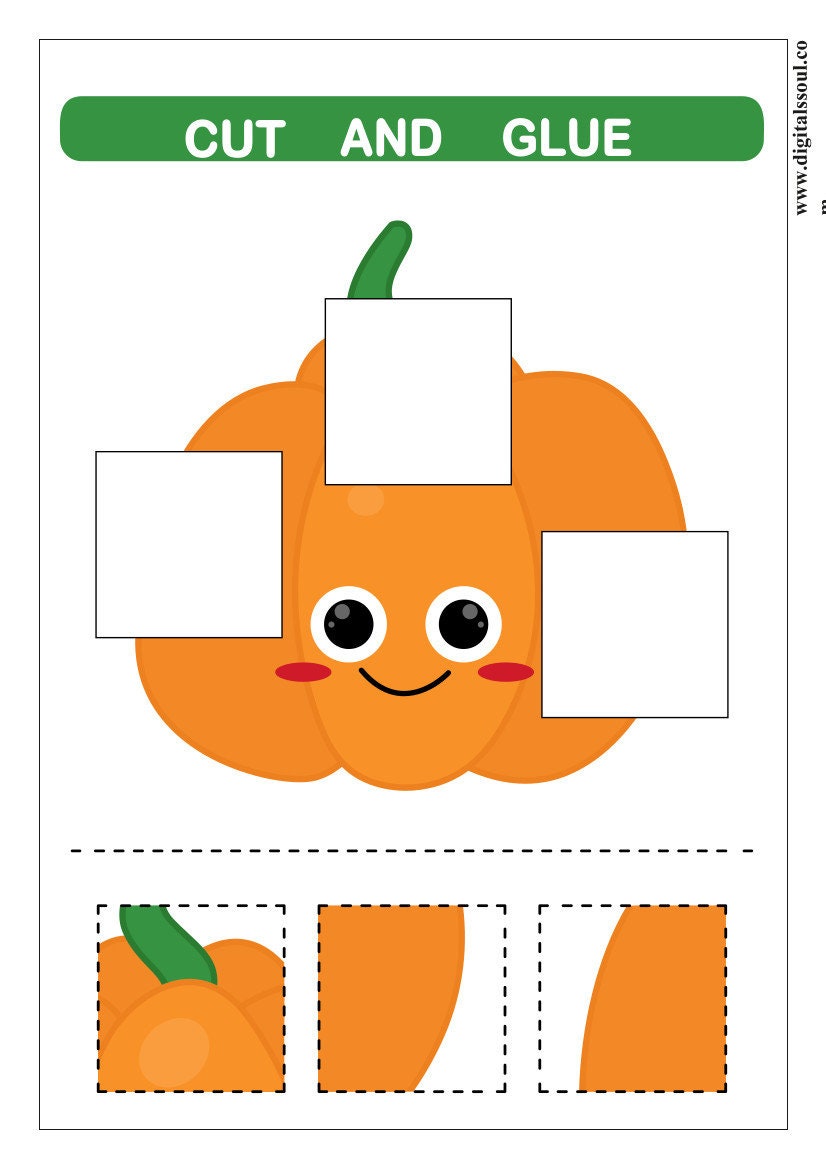 Cut and Glue Activity Book PDF File for Kids Summer Cut & Glue - Etsy