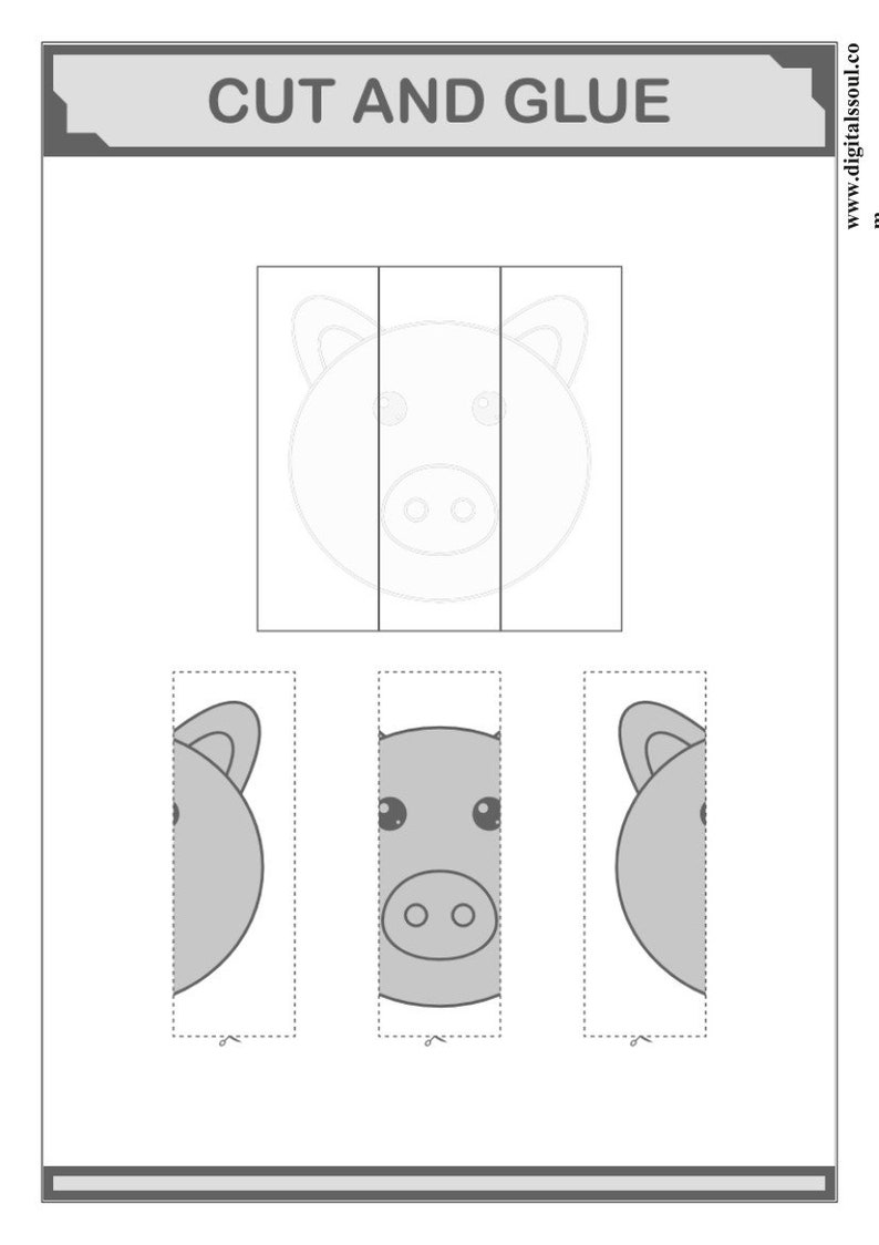 Cut and Glue Activity Book PDF File for Kids Summer Cut & Glue ...