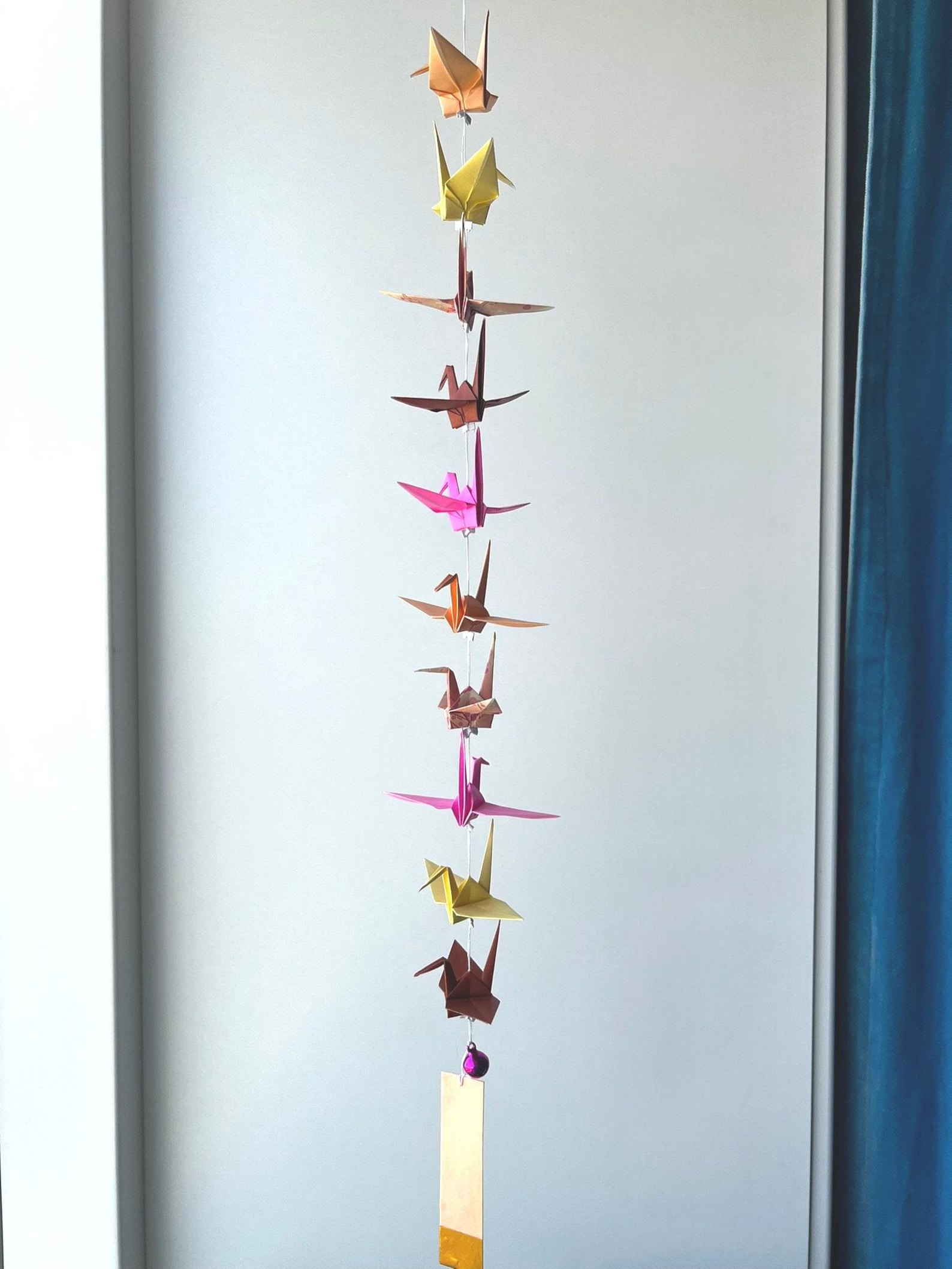 A String of 10 Origami Cranes - Mixed Patterns and Colors - Etsy