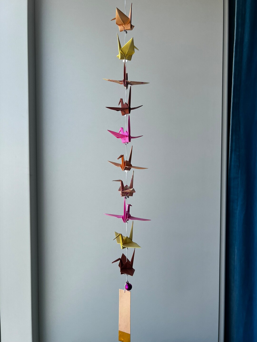 A String of 10 Origami Cranes Mixed Patterns and Colors - Etsy