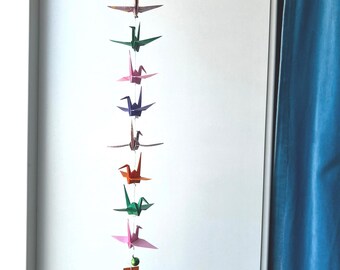 A String of 10 Origami Cranes - Mixed Patterns and Colors - Etsy