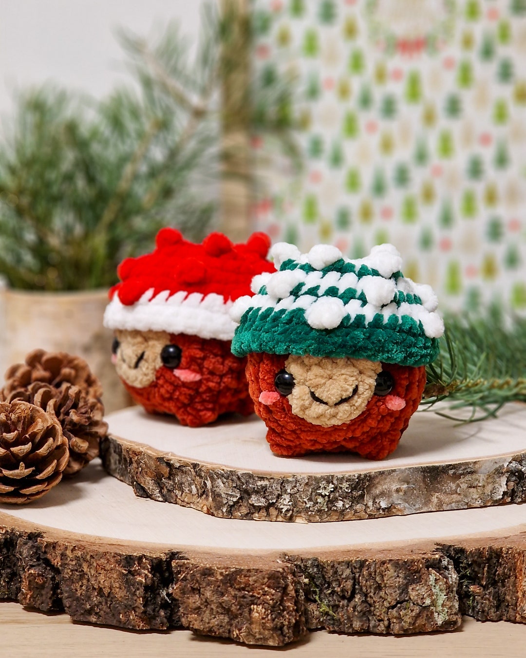 Adorable Handmade Chestnut Plushie, Soft Desk Friend With Festive Shell ...