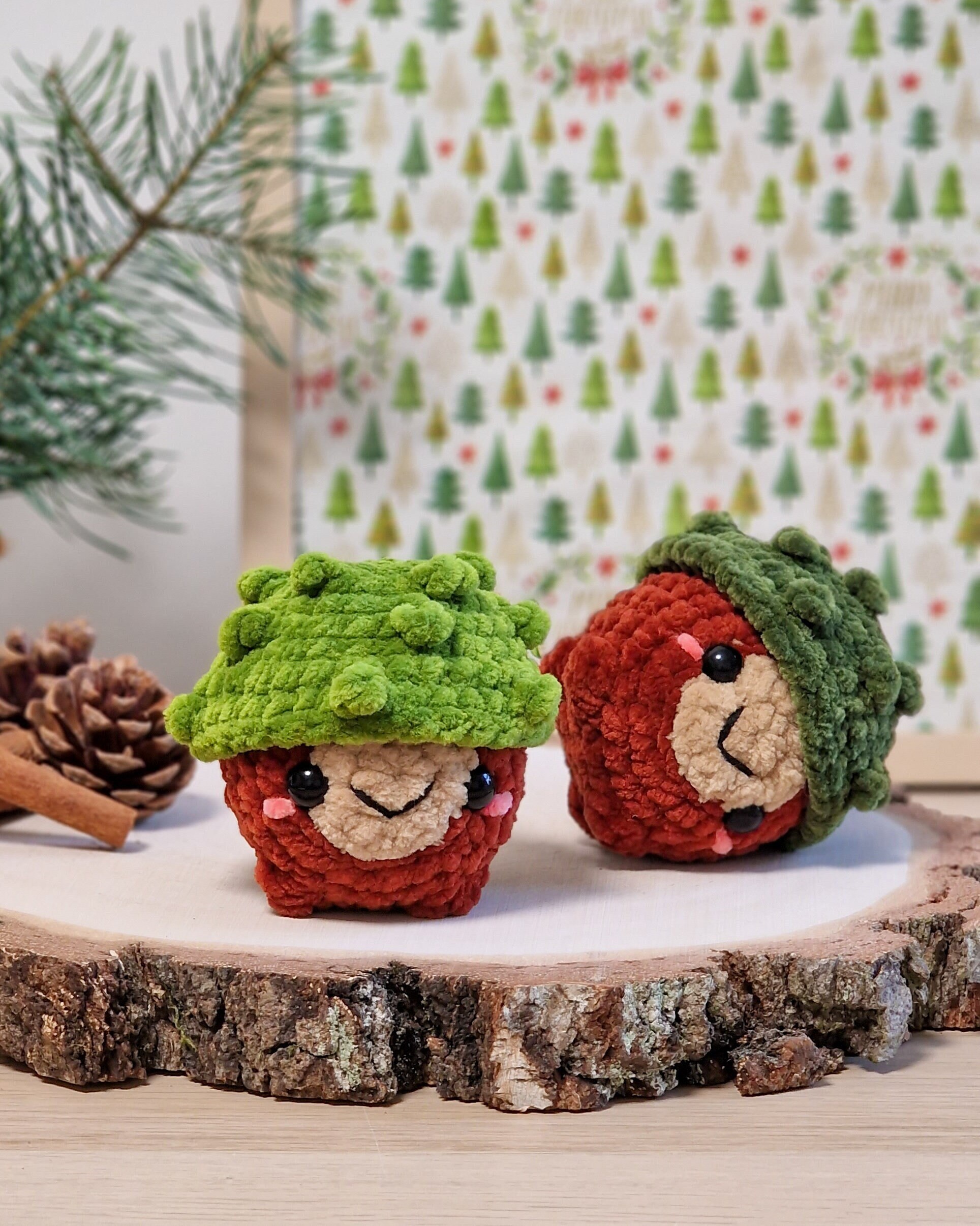 Handmade Chestnut Plushie, Small Soft Plush Desk Toy With Removable ...