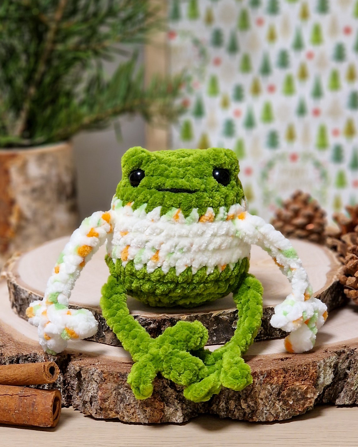 Whimsical Plush Desk Buddy Cute Frog in Sweater Unique Soft - Etsy
