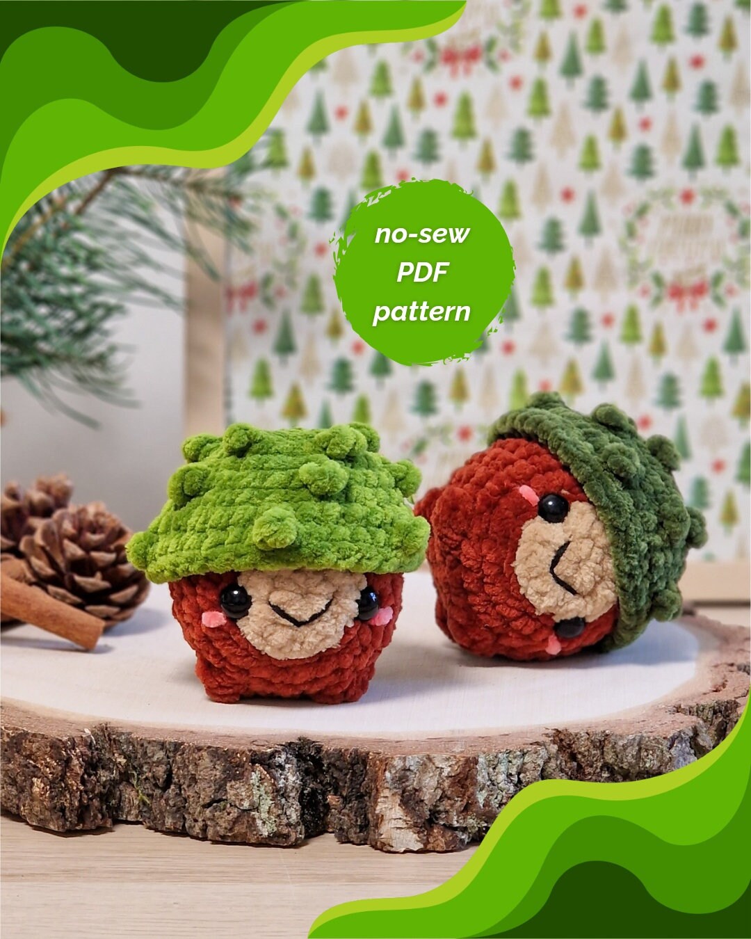 Easy No Sew Crochet Chestnut Pattern, Cute Plush Home Decoration ...