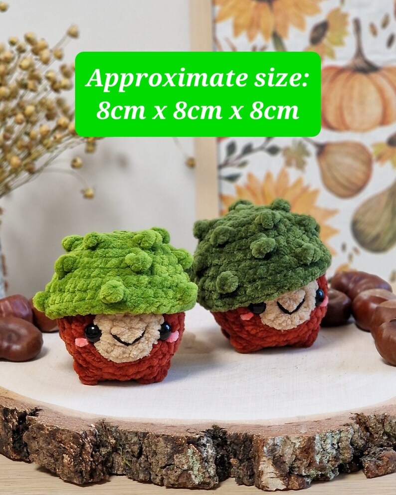 Handmade Chestnut Plushie, Small Soft Plush Desk Toy With Removable ...
